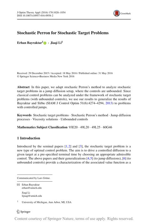 stochastic perron for stochastic target problems request pdf