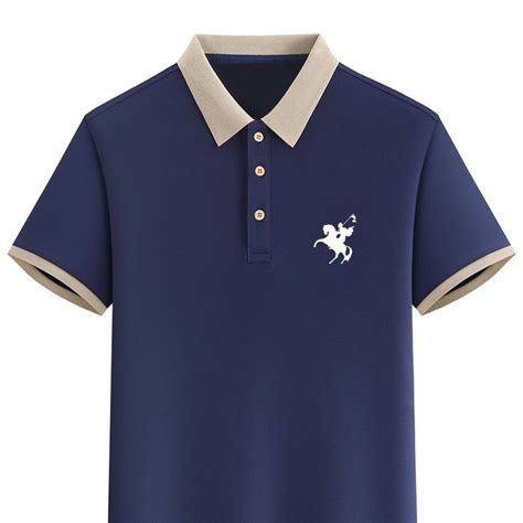 Temu｜나이트 호스 프린트 남성용 라펠 골프 셔츠 편안하고 정교하게 제작된 데일리 웨어 비즈니스 및 스포츠 활동을 위한 탑 남성용 최고의 여름 선택 골프 셔츠