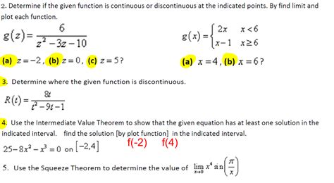 Solved 2 Determine If The Given Function Is Continuous Or