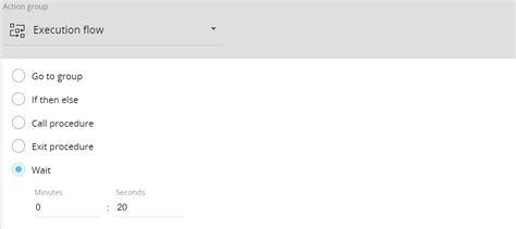 execution flow actions