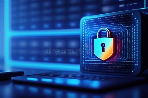 Generative Ai Cybersecurity Concept Cloud And Information Stock