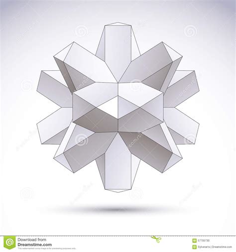 Vector Abstract 3d Object Design Element Template For Technolog Stock Vector Illustration Of