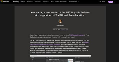 microsoft、「 upgrade assistant」の新バージョンをリリース 旧アプリを最新版にアップグレード： mauiとazure functionsに対応 ＠it