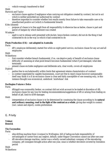 Readings Summary Laws1015 Usyd Laws1015 Contracts Usyd Thinkswap