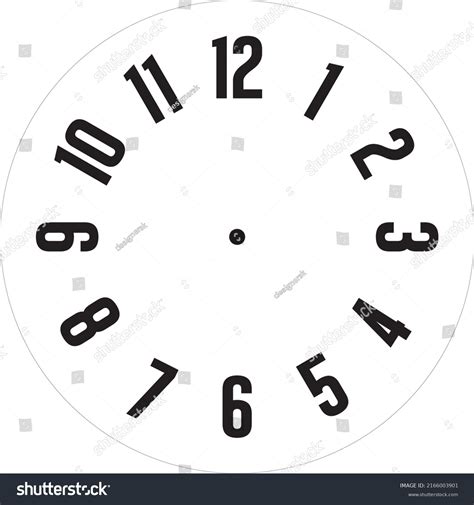 Simple Clock Design Numbers Stock Vector Royalty Free 2166003901