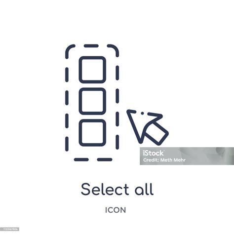 Linear Select All Icon From Geometry Outline Collection Thin Line Select All Icon Isolated On