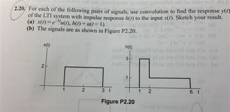 Solved For Each Of The Following Pairs Of Signals Use Chegg Com