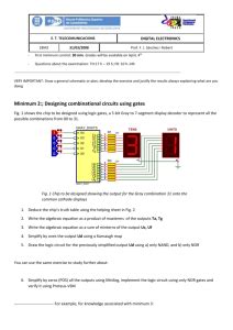 Logic Circuits Exercises Boolean Algebra Circuit Design