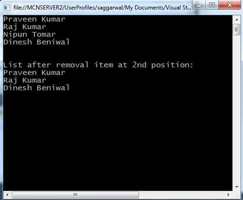 Remove Items From List Using VB NET