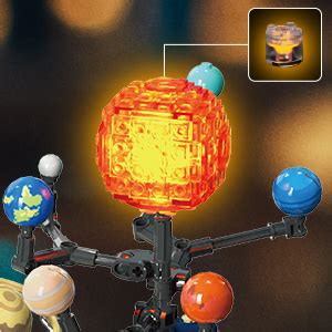 Solar System Building Sets With Light Rotatable Space