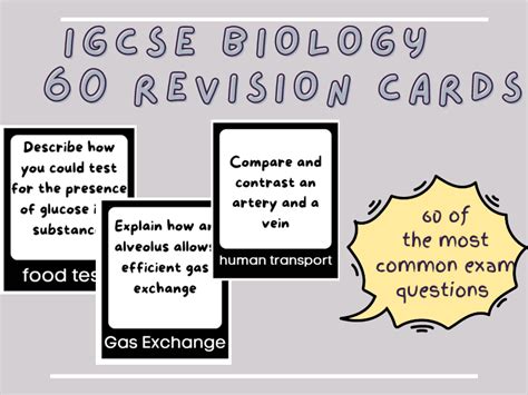 Igcse Biology Paper 1 Common Exam Questions Teaching Resources