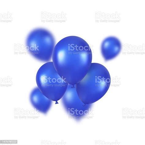 3d 현실적인 파란색 생일 축하 풍선 파티 및 축하를 위해 비행 0명에 대한 스톡 벡터 아트 및 기타 이미지 0명 3차원 형태 공중 부양 Istock