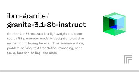 Ibm Granitegranite 31 8b Instruct Run With An Api On Replicate
