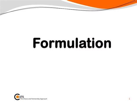PPT Formulation PowerPoint Presentation Free Download ID 4867908