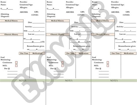 Ob Nurse Template Labor And Delivery Nurse Report Sheet Ob Nurse