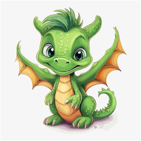 수채화 일러스트와 함께 귀여운 공룡 캐릭터 고립 디노 프리미엄 Ai 생성 벡터