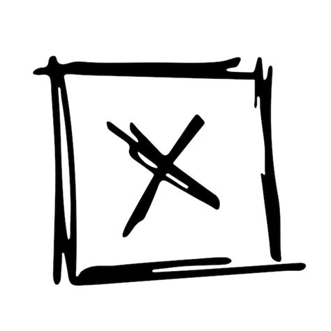 Premium Vector Hand Drawn Cross Mark Illustration Marker Wrong Sign