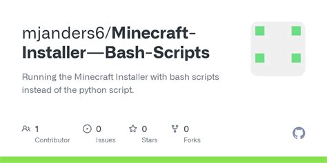 Github Mjanders6minecraft Installer Bash Scripts Running The