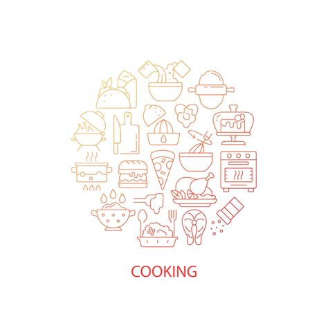 Abstract Gradient Linear Concept Layout With Headline For Cooking Food Vector Abstract General
