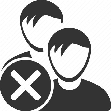 delete group remove users icon