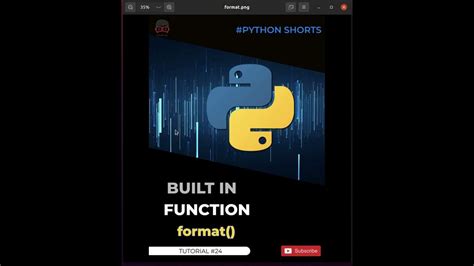 Python Inbuiltpredefined Functions 24 Format Youtube