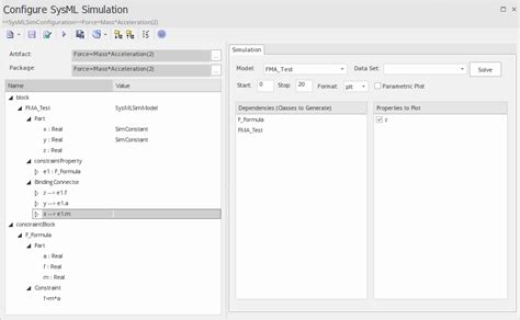 Configure Sysml Simulation Window Enterprise Architect User Guide