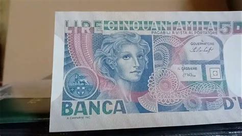 Banconota 50 000 Lire Italiane Volto Di Donna Collezione Cartamoneta