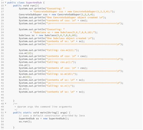 Solved 1 In Superandsub What Do The Default Constructors