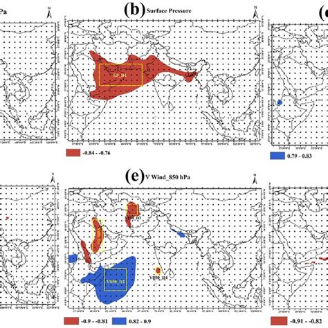 Spatial Pattern Of Correlation Coefficients Of All The Probable
