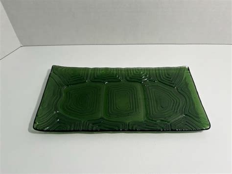 Fused Glass Turtle Shell Platter Etsy