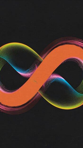 Abstract Colorful Infinity Symbol On Dark Background Generative Ai