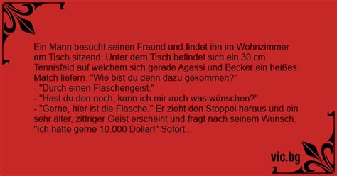 Ein Mann Besucht Seinen Freund Und Findet Ihn Im Wohnzimmer Am Tisch