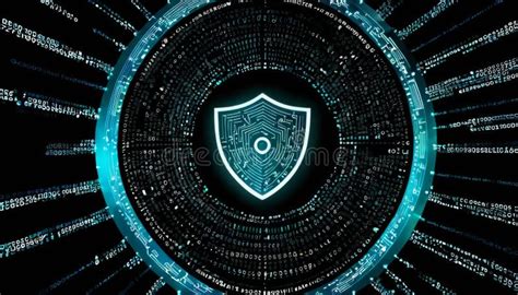 Digital Shield Representing Cybersecurity Concepts Stock Image Image