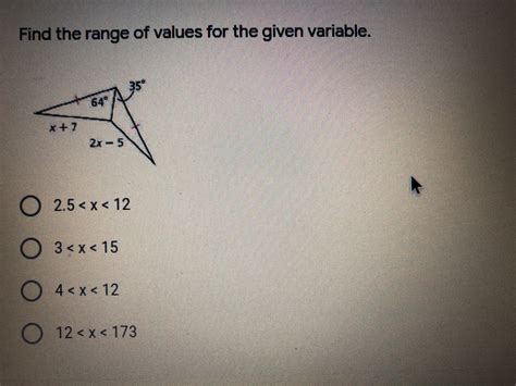 Answered Find The Range Of Values For The Given Bartleby