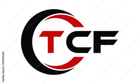Tcf Three Letter Swoosh Logo Design Vector Template Monogram Logo Abstract Logo Wordmark