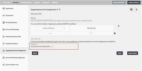 Create Rules For Mapping Organizational Unit Assignments