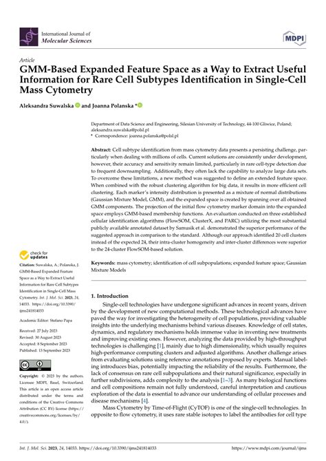 pdf gmm based expanded feature space as a way to extract useful information for rare cell