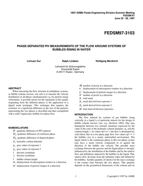 Pdf Phase Separated Piv Measurements Of The Flow Around Systems Of