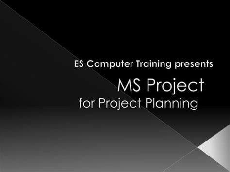 microsoft project training manual pdf