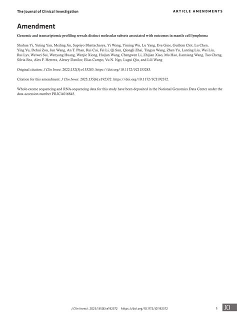 Pdf Genomic And Transcriptomic Profiling Reveals Distinct Molecular Subsets Associated With