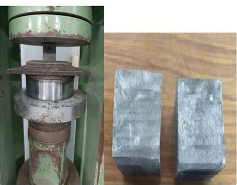 A Compression Testing Machine B Cubes For Compression Testing