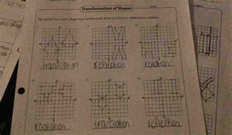 Transformation Of Shapes Recognize How Each Shape Has Transformed