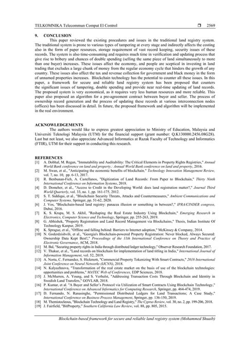 Blockchain Based Framework For Secure And Reliable Land Registry System