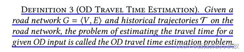 effective travel time estimation when historical trajectories over