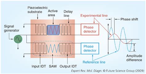 A Saw Delay Line Consists Of An Idt An Output Idt And A Piezoelectric