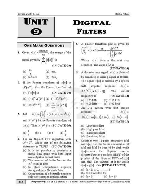 9 digital filters pdf discrete fourier transform fast fourier transform