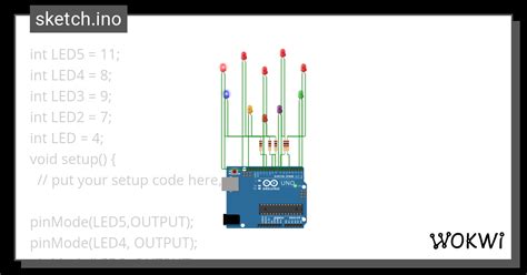 Projeck Led Running Wokwi Esp32 Stm32 Arduino Simulator