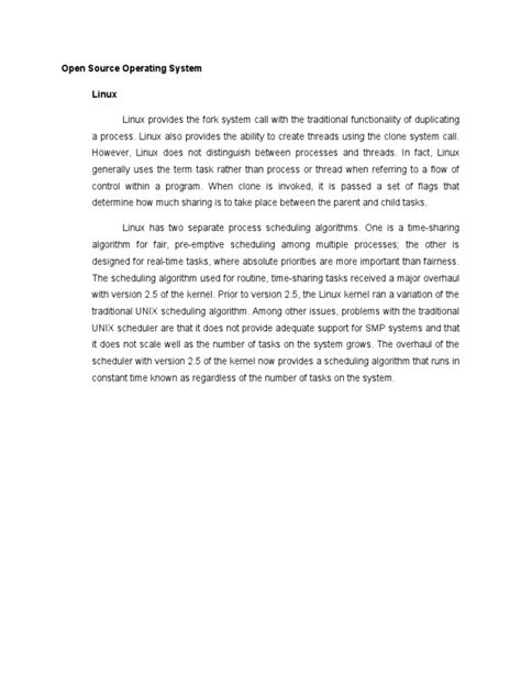 Open Source Operating System Linux Pdf Scheduling Computing