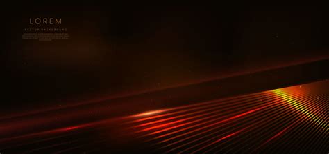 짙은 갈색 배경에 대각선으로 추상적인 황금색 선이 조명 효과가 있고 텍스트를 위한 복사 공간이 반짝입니다 0명에 대한 스톡 벡터