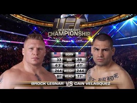 Video Full Fight Cain Velasquez Vs Brock Lesnar
